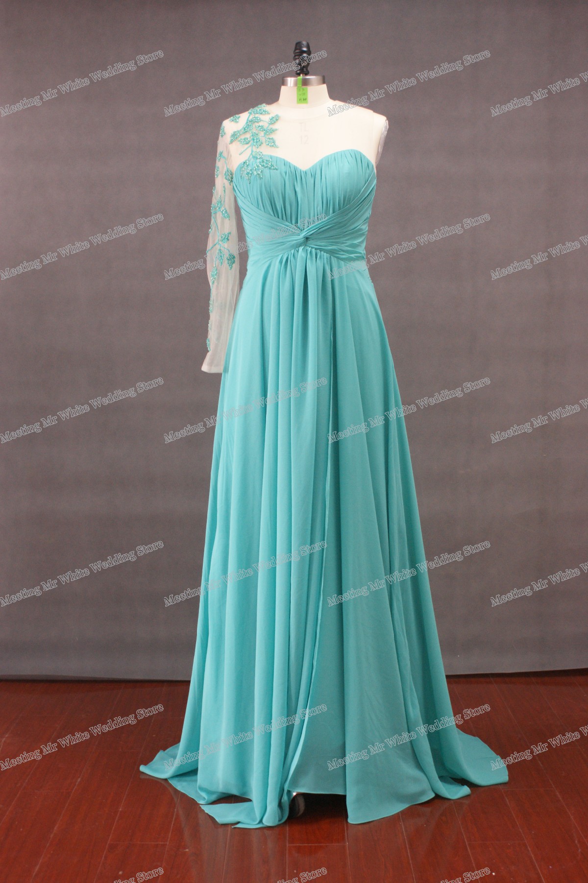 Buy Hotandsale Sweetheart Long Dark Navy Lace Cap Sleeve